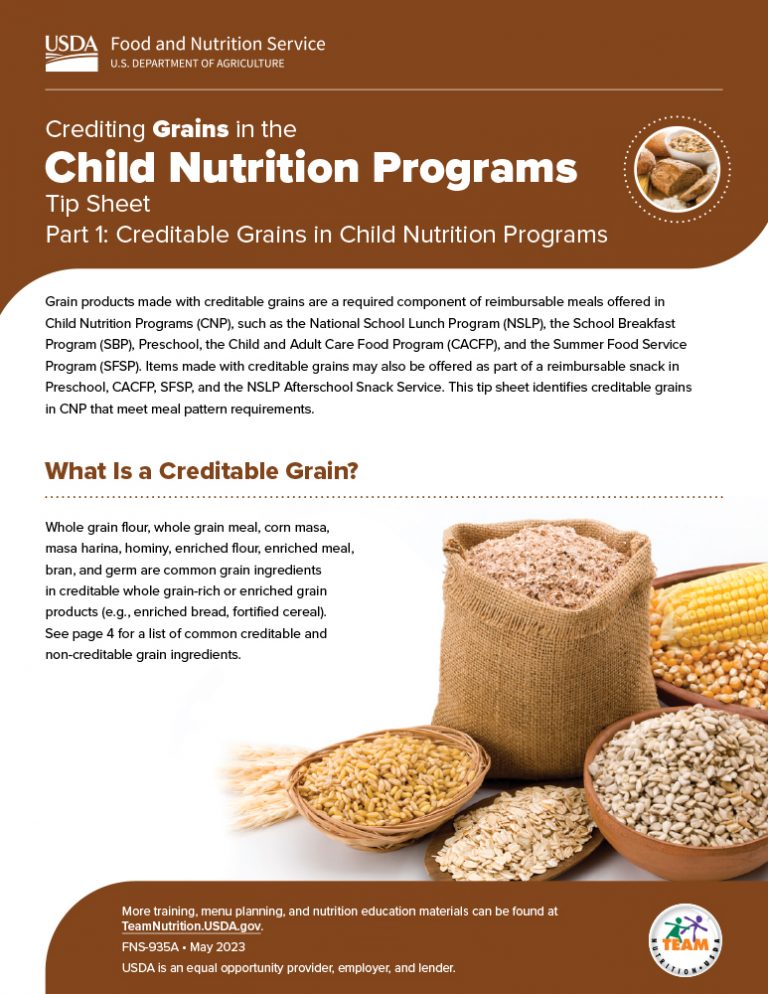 Meal Patterns - National CACFP Sponsors Association