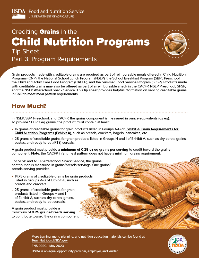 Meal Patterns - National CACFP Sponsors Association