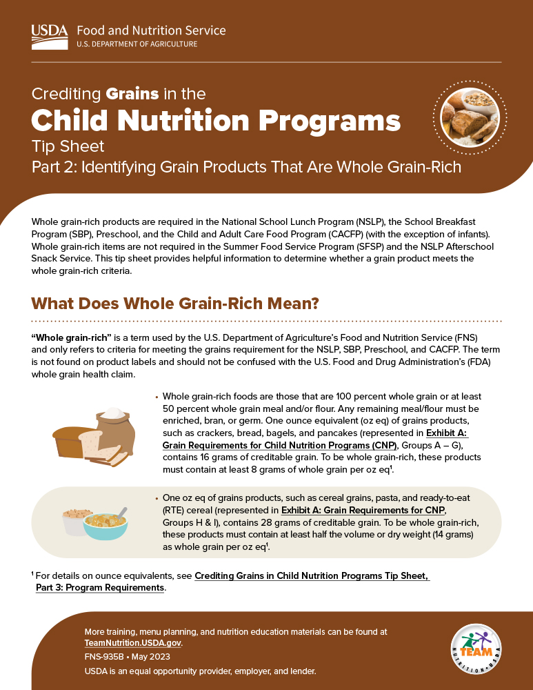 Meal Patterns - National CACFP Sponsors Association