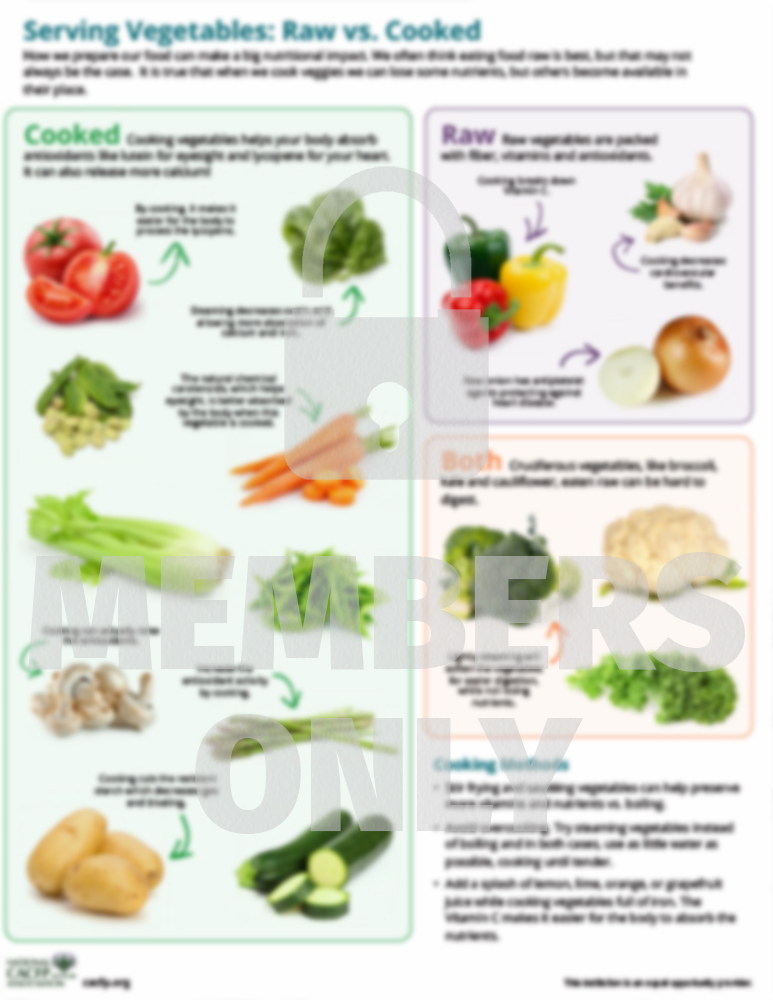 Member Resource: Serving Vegetables Raw vs. Cooked