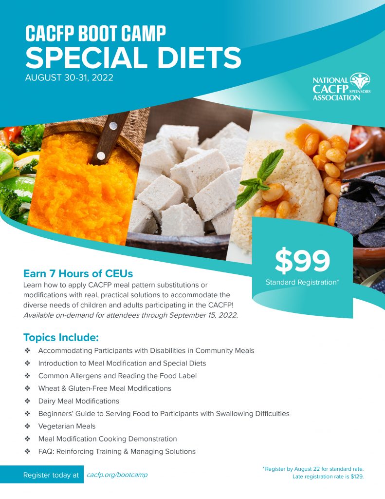 CACFP Boot Camp - National CACFP Sponsors Association