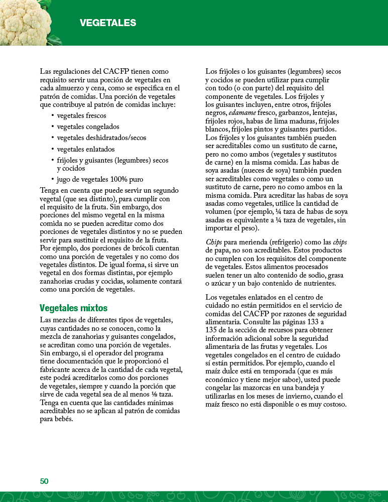 Crediting Handbook - National CACFP Sponsors Association