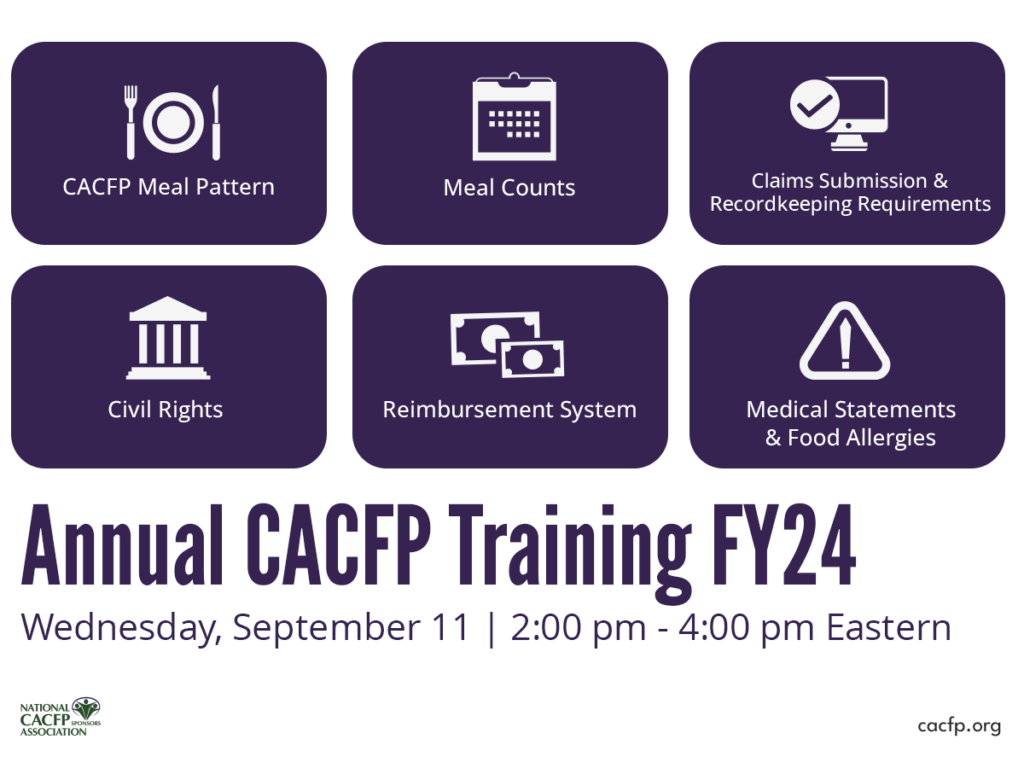 Upcoming Virtual Events - National CACFP Sponsors Association