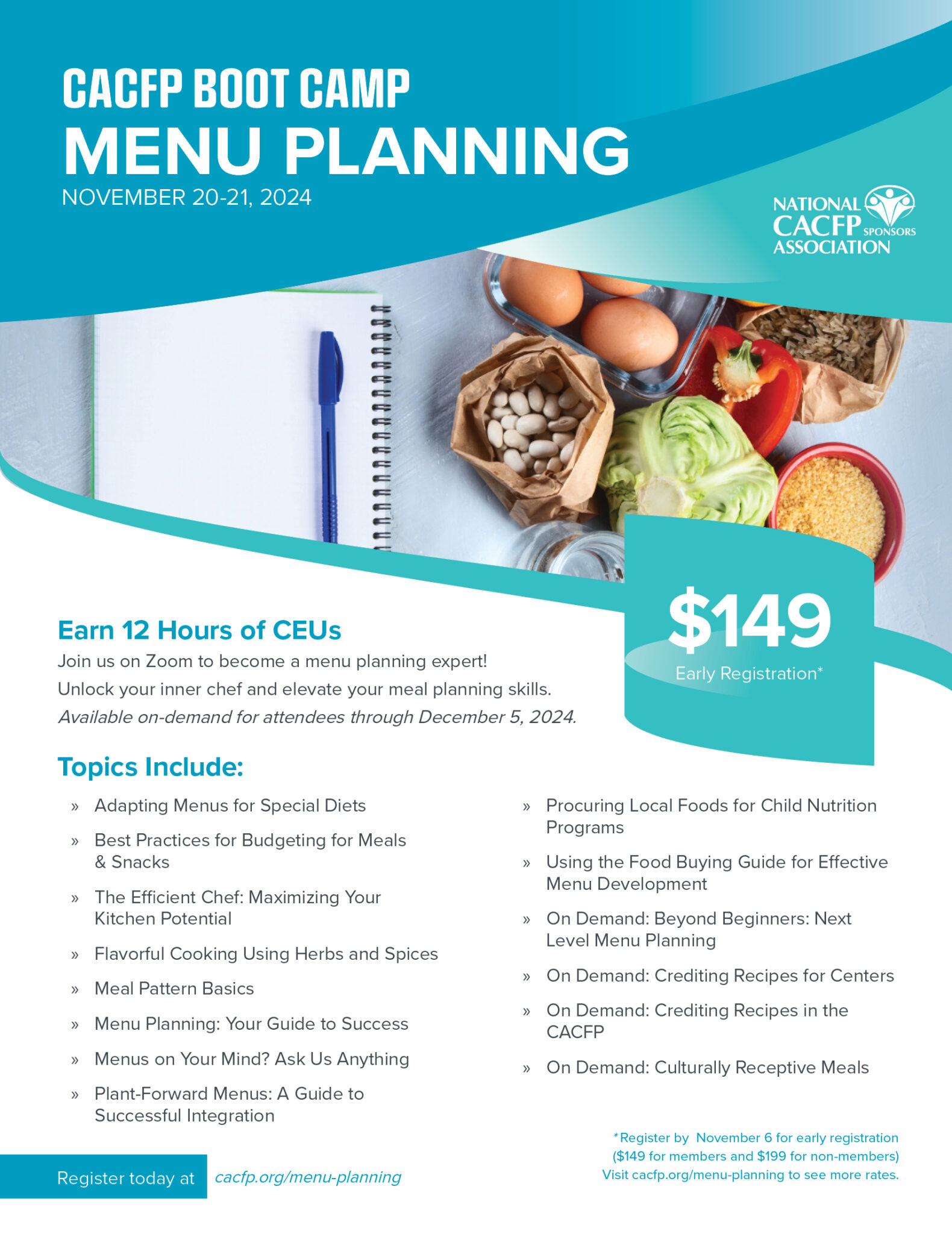 Menu Planning in the CACFP Boot Camp - National CACFP Sponsors Association