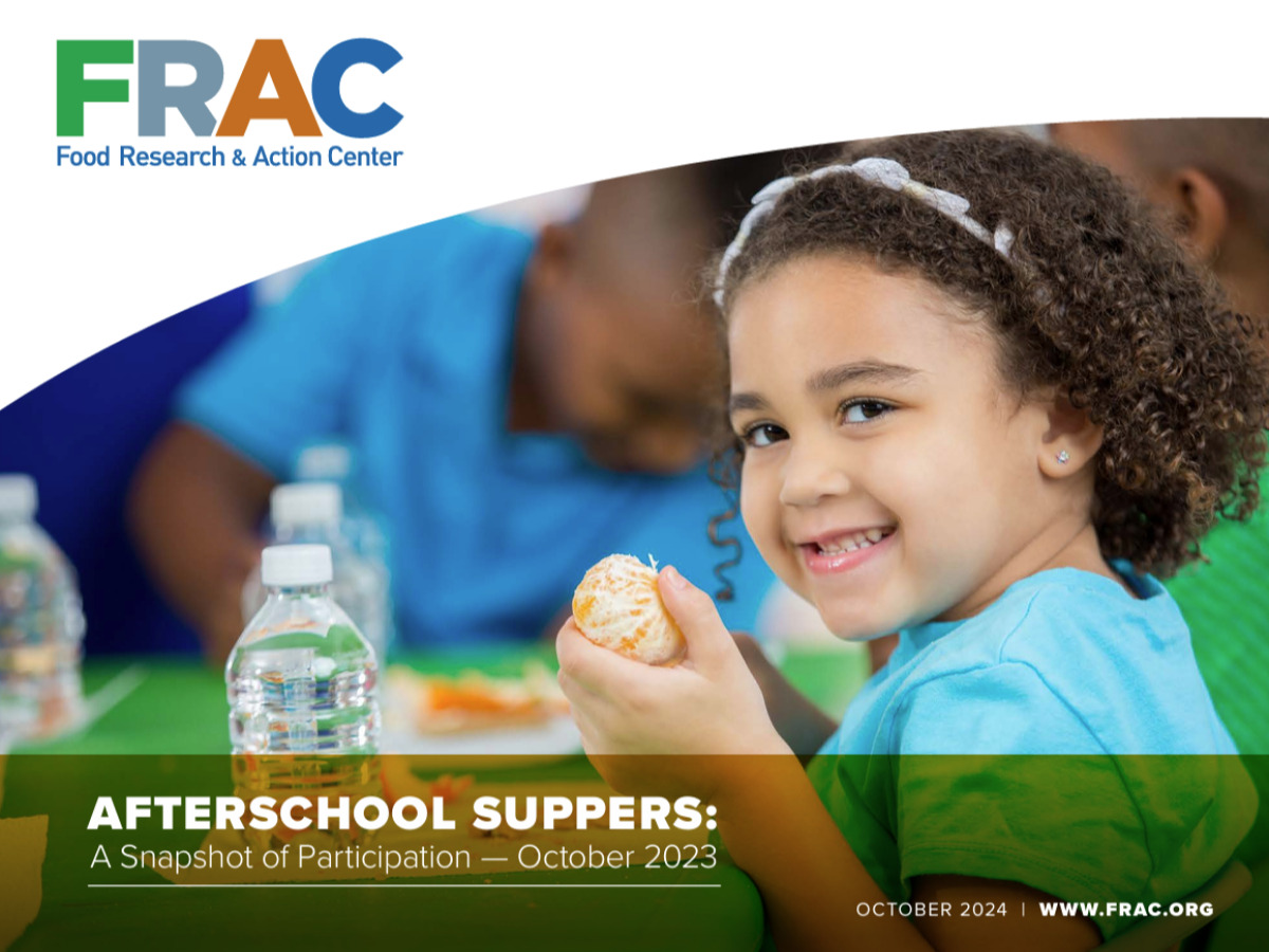Afterschool Supper Participation Increased but Remains Low - National ...