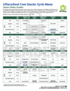 Menus - National CACFP Association