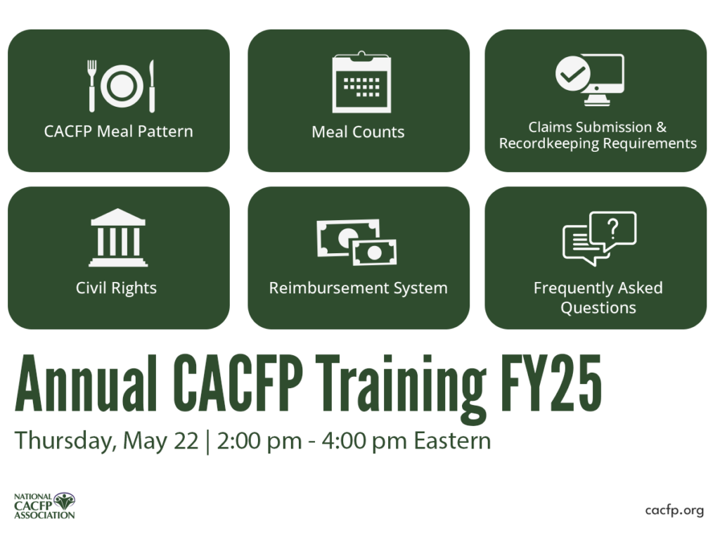 Upcoming Virtual Events - National CACFP Sponsors Association