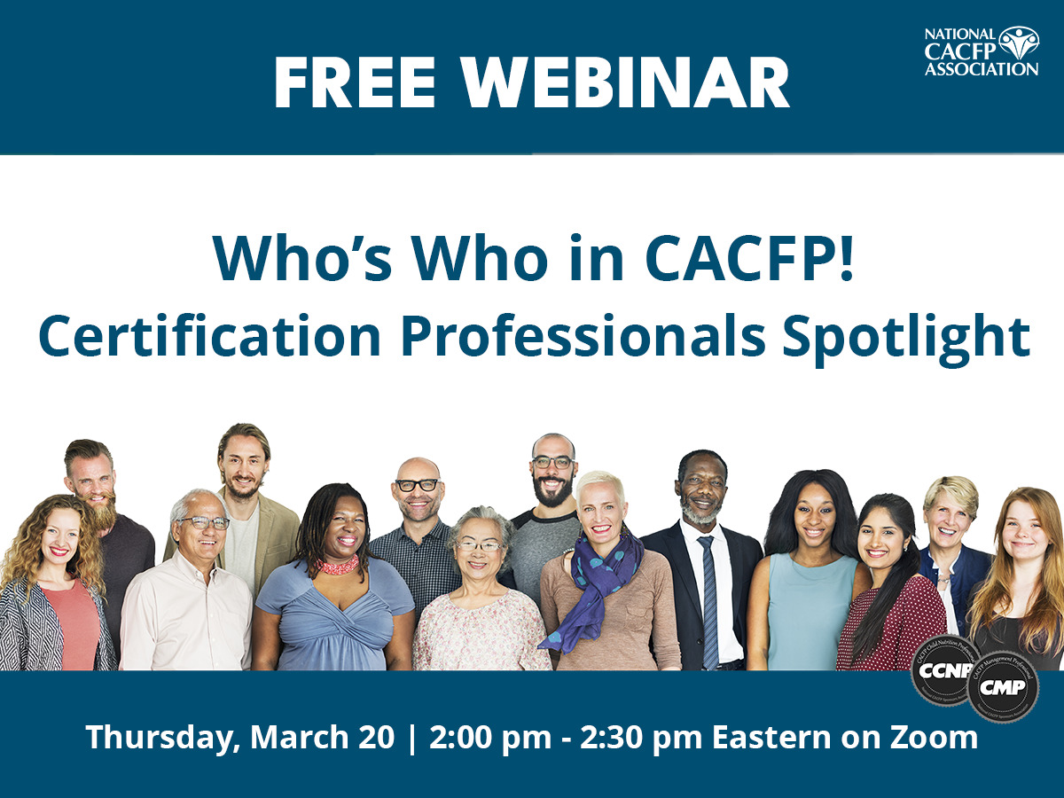 Upcoming Virtual Events - National CACFP Sponsors Association