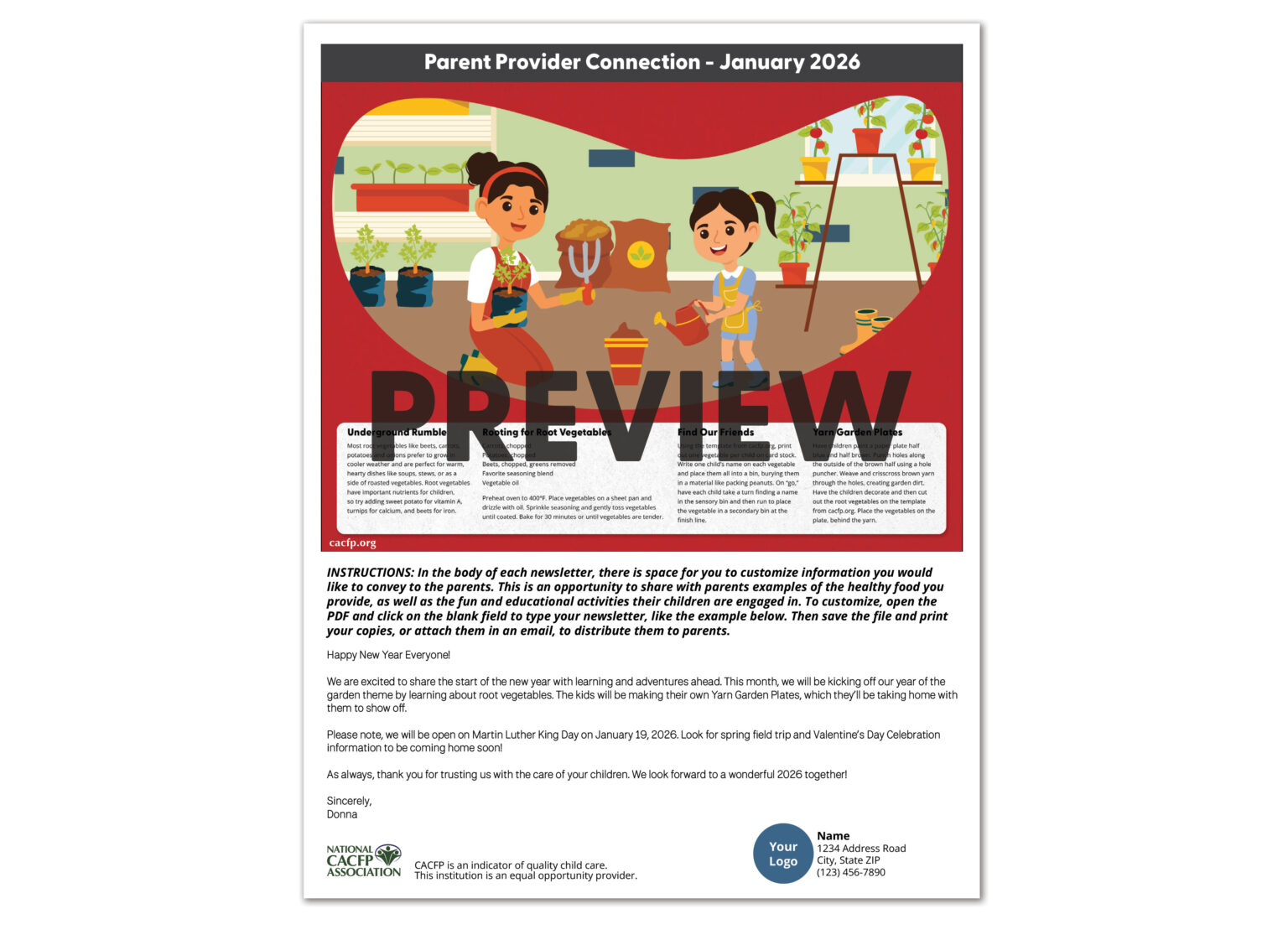 Training & Nutrition Calendar - National CACFP Sponsors Association